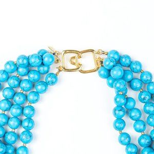 Kenneth Jay Lane | Jewelry | Kenneth Jay Lane 4 Row Turquoise Beads ...